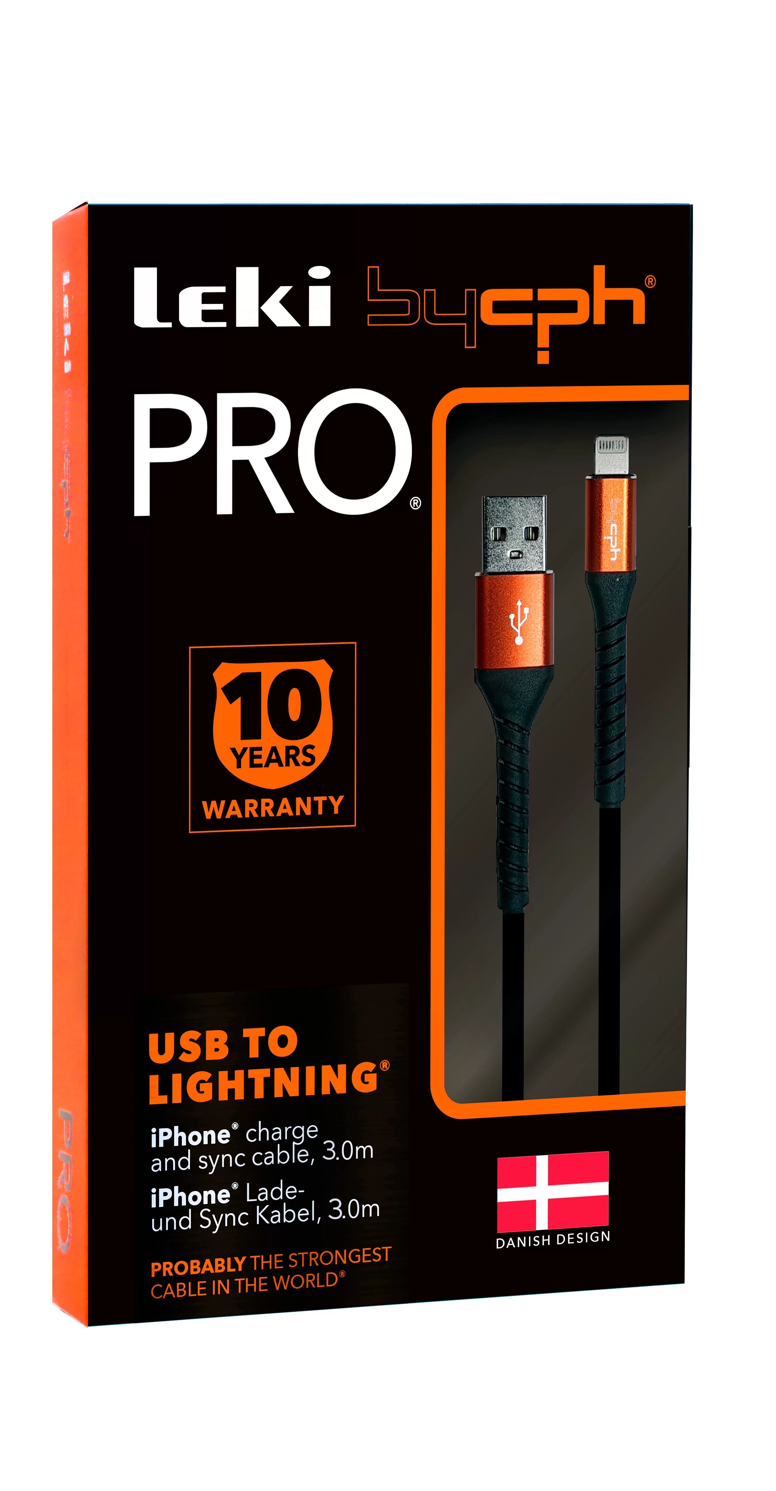 Leki Pro - USB til Lightning Kabel (3.mtr)